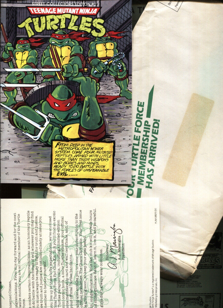 TEENAGE MUTANT NINJA TURTLES fan club kit-1988-High Grade-rare | Comic ...