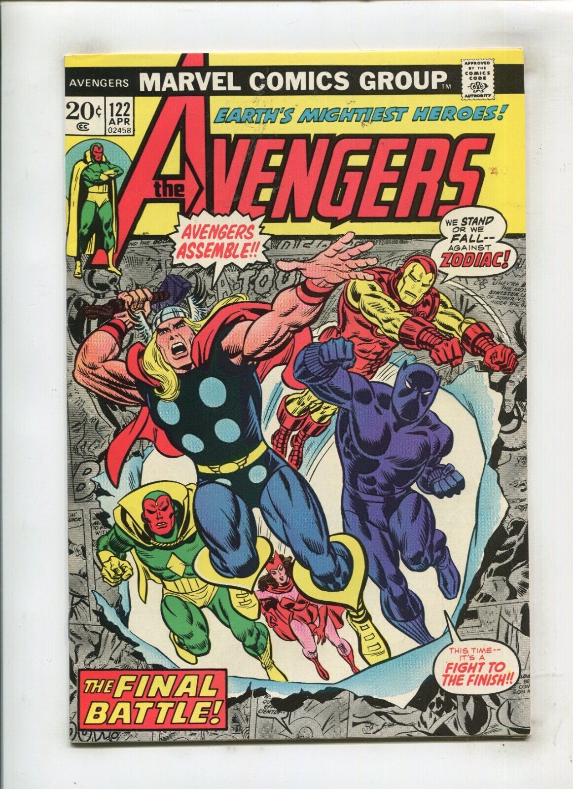 Avnegers #122 (9.0) Trapper in Outers Space!! 1974 | Comic Books ...