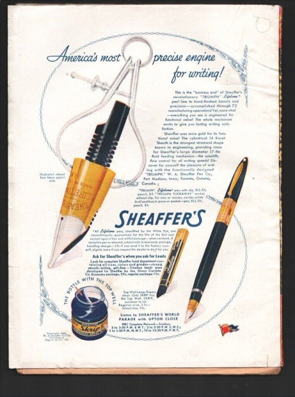 Thrilling Detective 1/1945-Skeleton attacks female bus driver cover ...