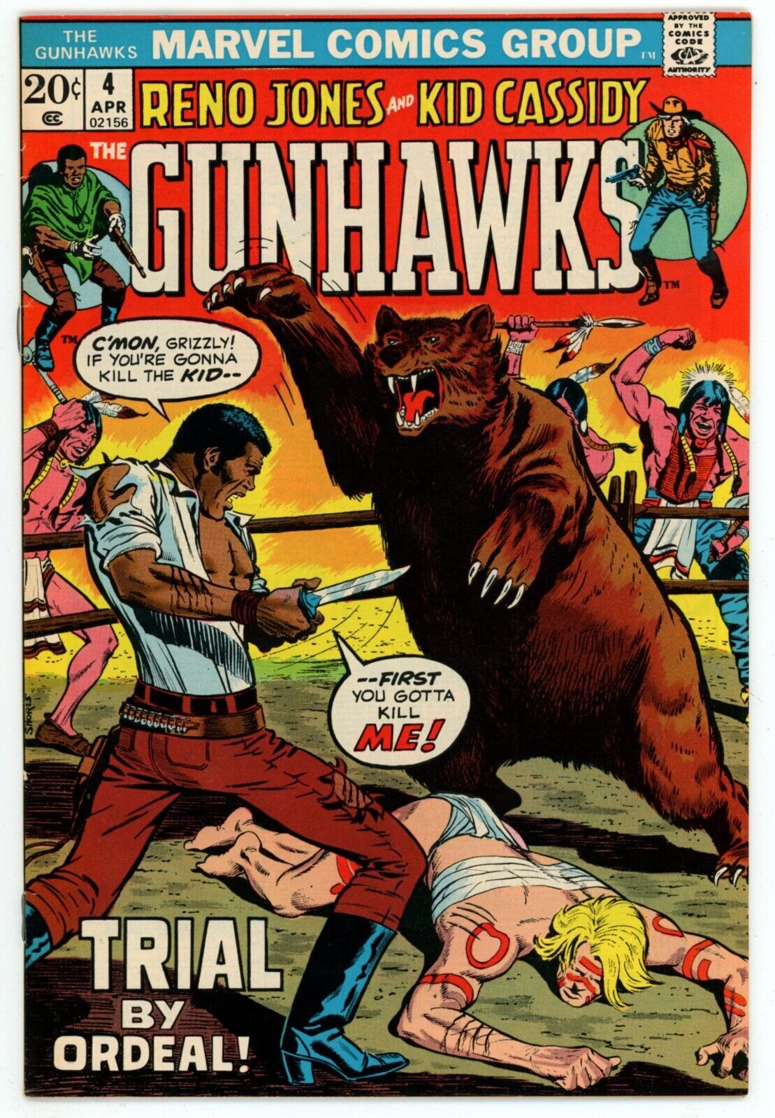 Gunhawks 4 VF+ 8.5 Bronze Age Marvel 1973 Western Gunfighters | Comic ...
