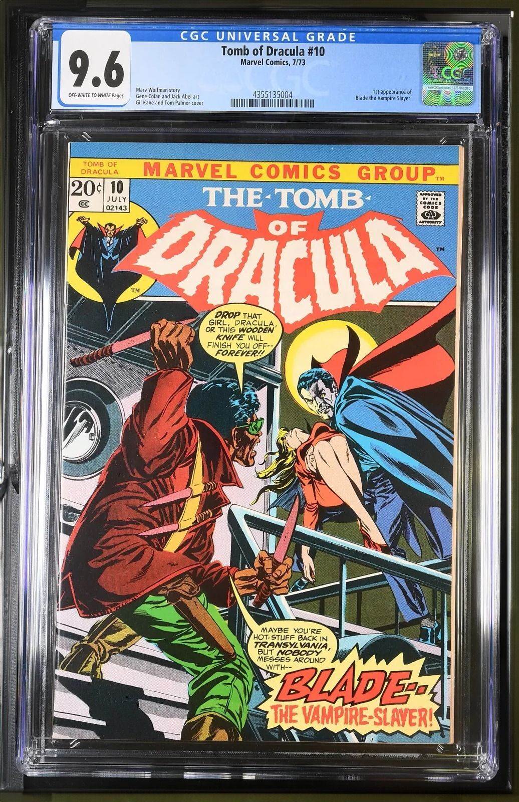 Tomb of Dracula #10 (1973) - CGC Grade 9.6 - 1st Appearance Blade ...