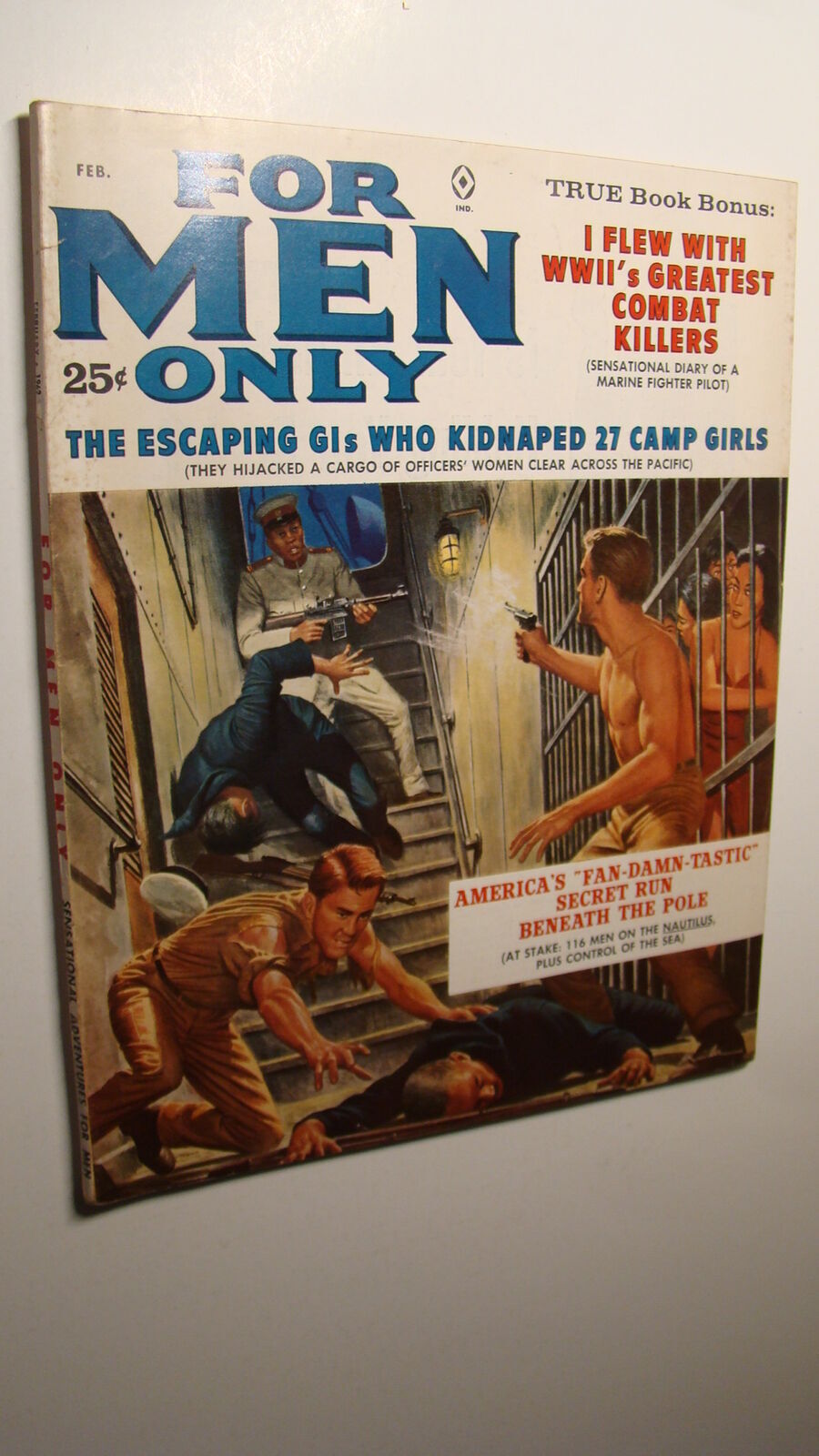 Men's Adventure MAG - for MEN Only *Nice Copy* 1962 WAR SEA Battles ...