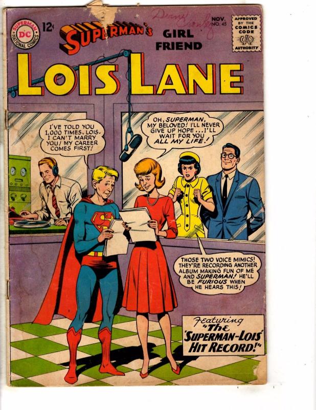 Lois Lane #45 PR/GD DC Comic Book Silver Age Superman's Girlfriend ...