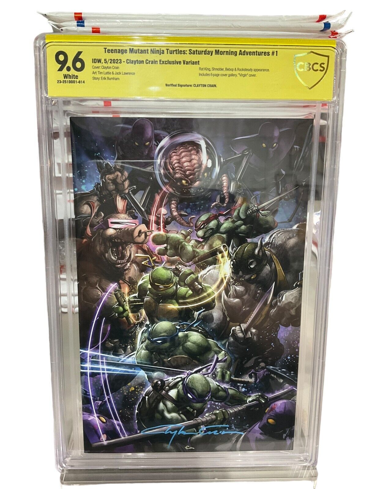 TMNT: Saturday Morning Adventures #1 CBCS Graded 9.6 Signed by Clayton ...