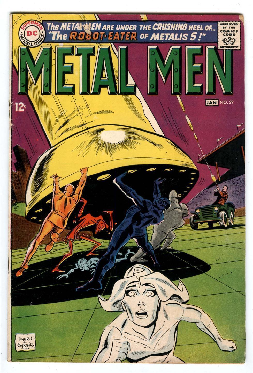 Metal Men #29 Dec 1967 Robot Eater TV Animated Show Coming Gold Mercury ...
