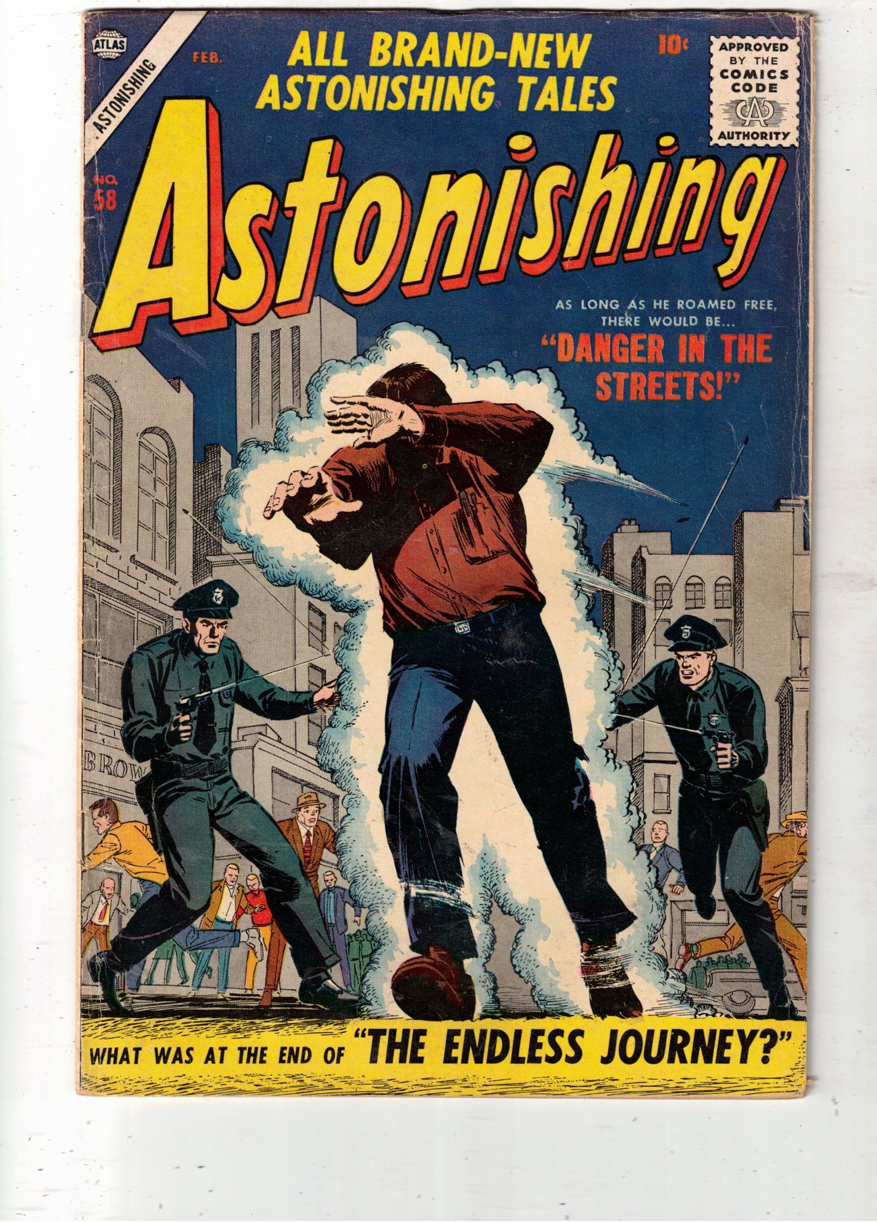Astonishing #58 (Feb 1957) Mid-Grade VG/FN Danger In The Streets! Pre ...