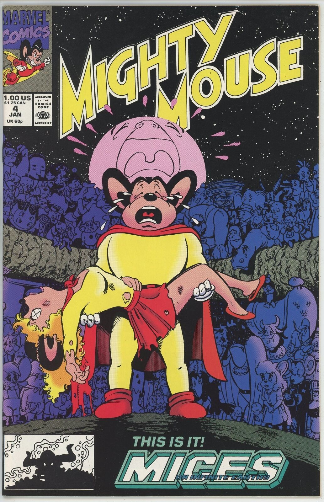 Mighty Mouse #4 (1990 Marvel) - 8.0 VF *Mices on Infinite Earths ...