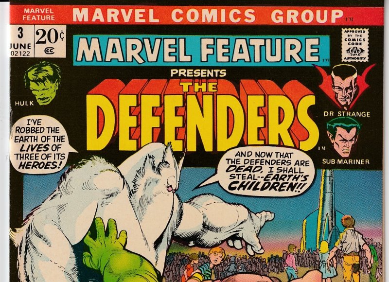 Marvel Feature # 3 The Defenders | Comic Books - Bronze Age, Marvel ...