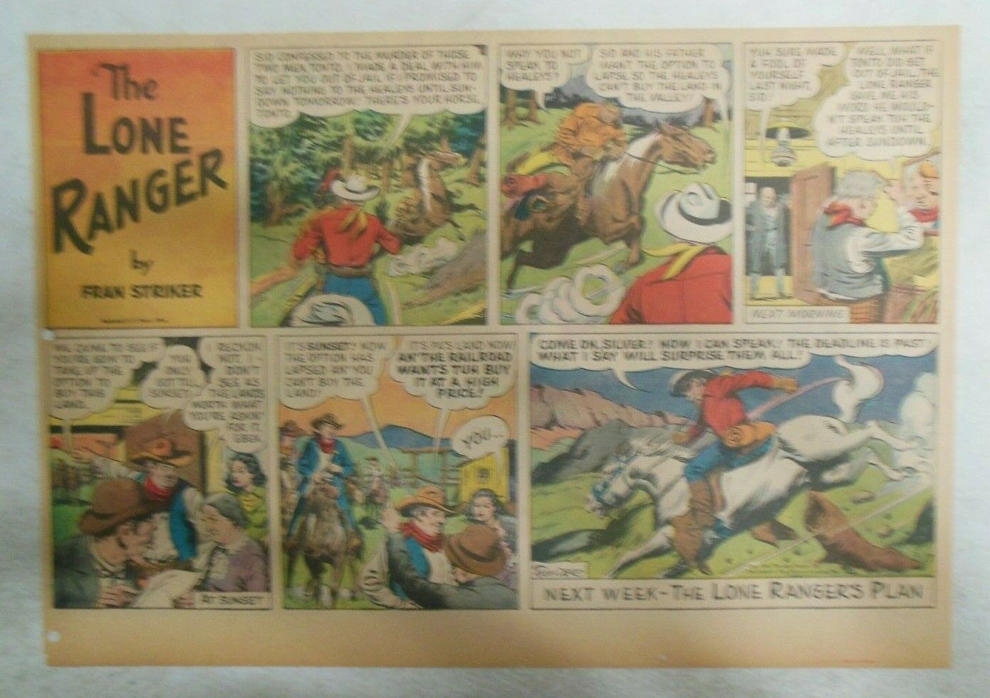 Lone Ranger Sunday by Fran Striker and Charles Flanders from 3/17/1940 ...