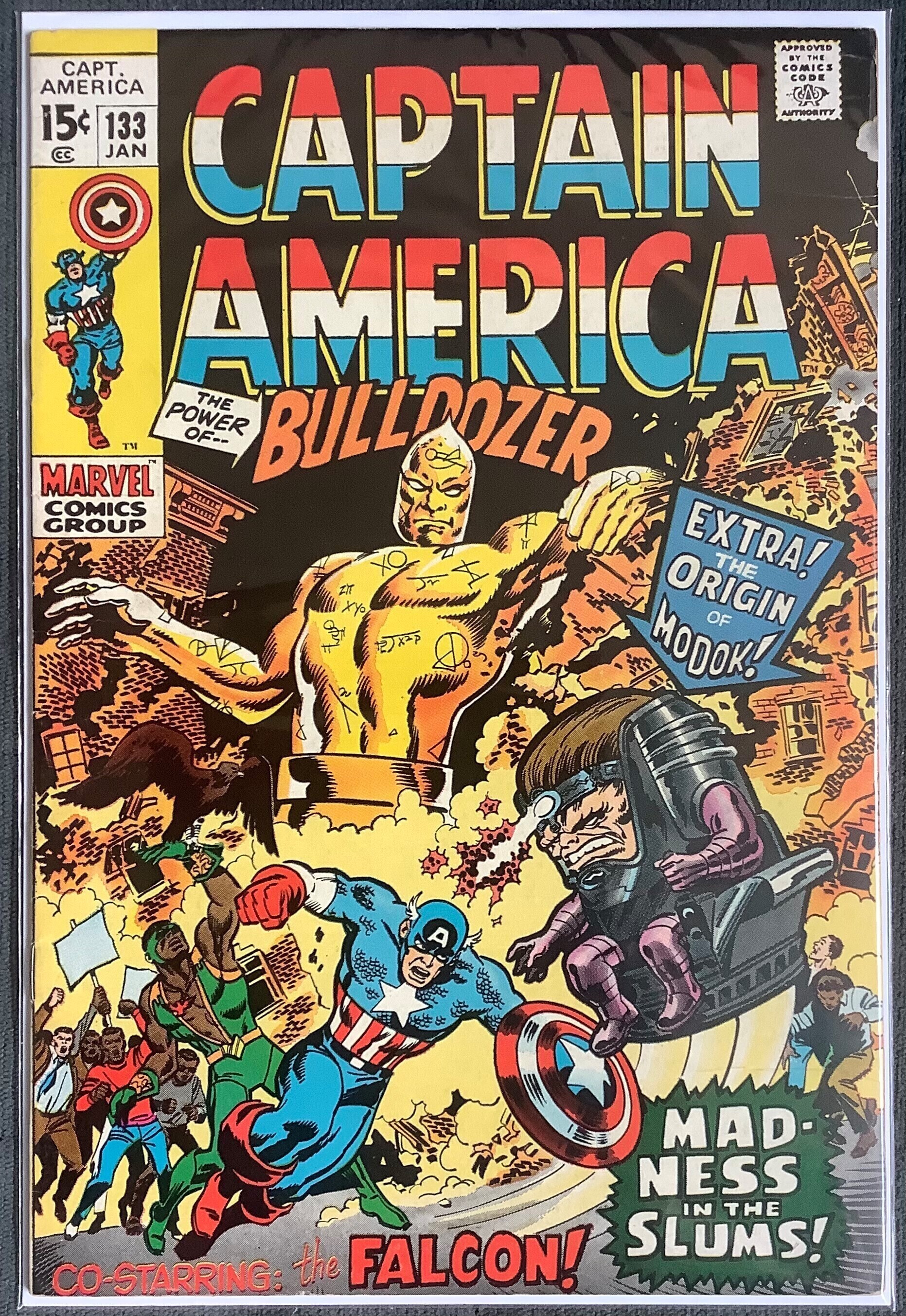 Captain America #133 (1971) Falcon becomes Cap's partner; Origin of ...