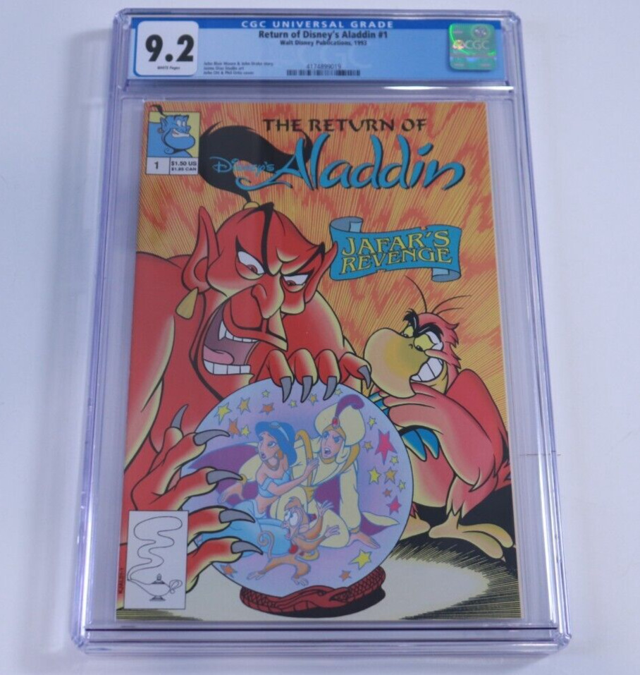 Return of Disney's Aladdin #1 CGC 9.2 Walt Disney Publications Jafar ...