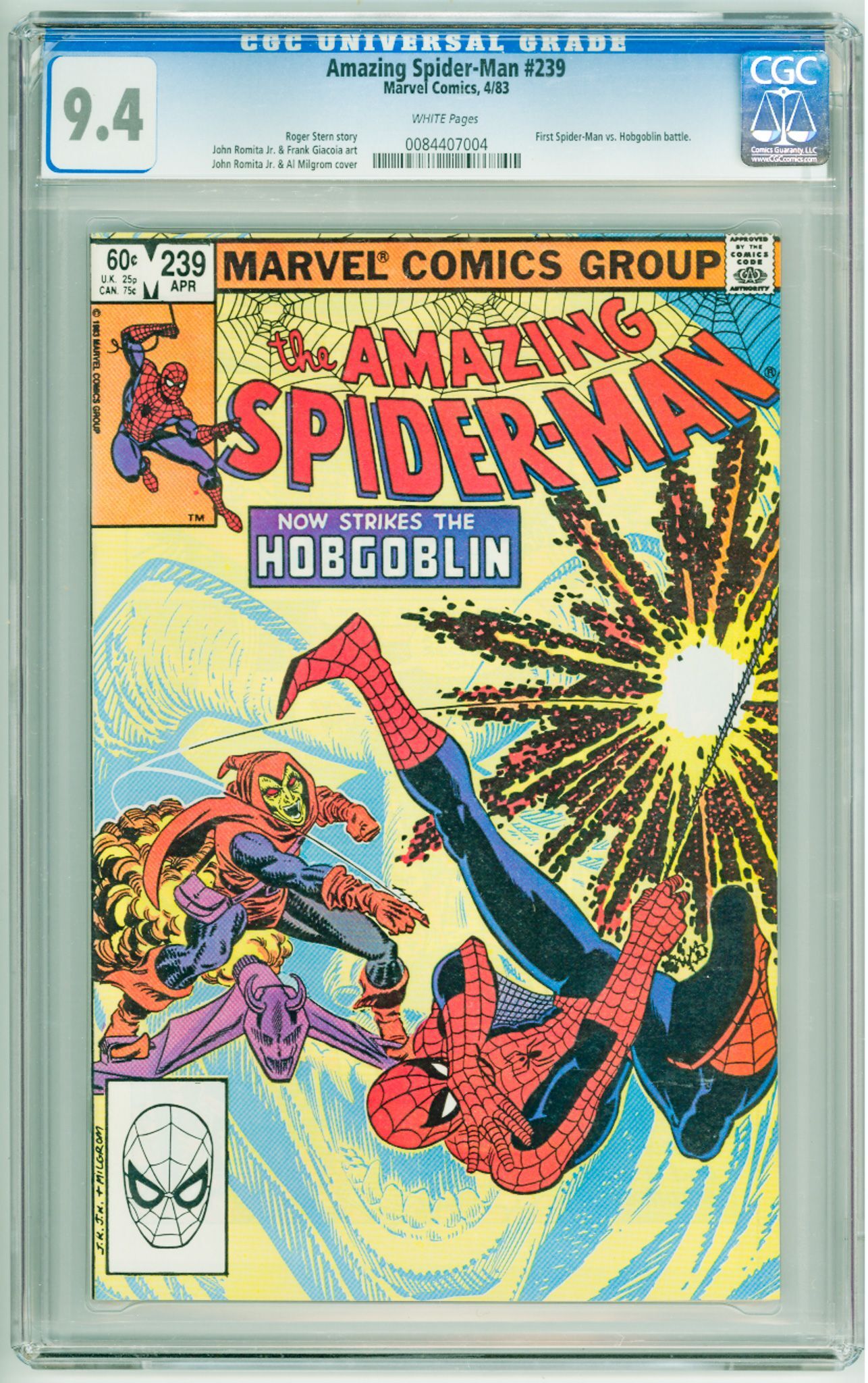 The Amazing Spider-Man #239 (1983) CGC 9.4! White Pages! | Comic Books ...