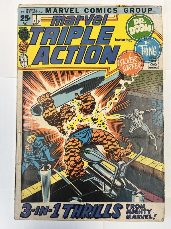 Marvel Triple Action 1, 1972, ?*Key Issue* Fantastic Four, Silver ...