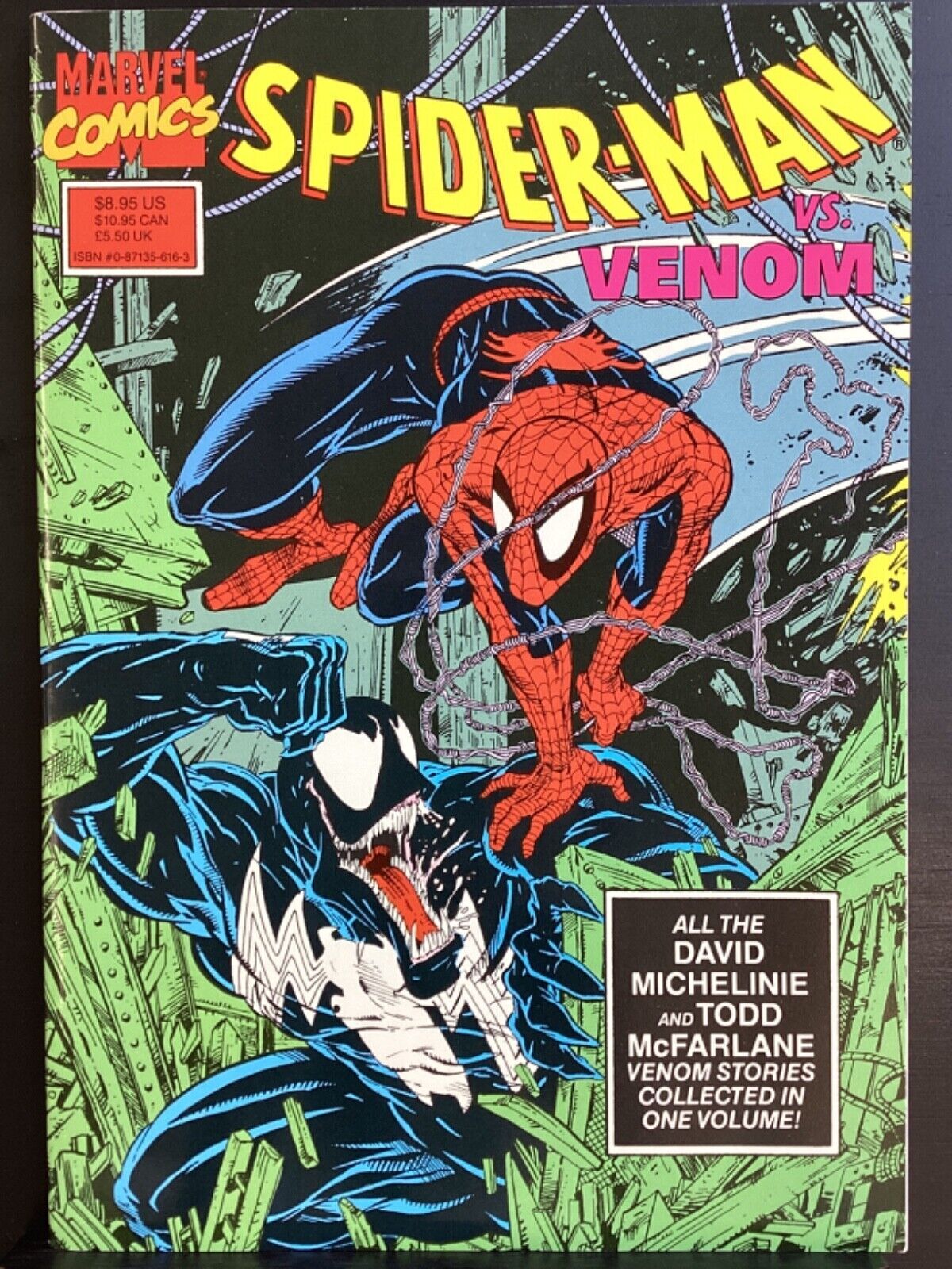 Spider-Man vs. Venom 1st printing TPB alien costume saga McFarlane ...