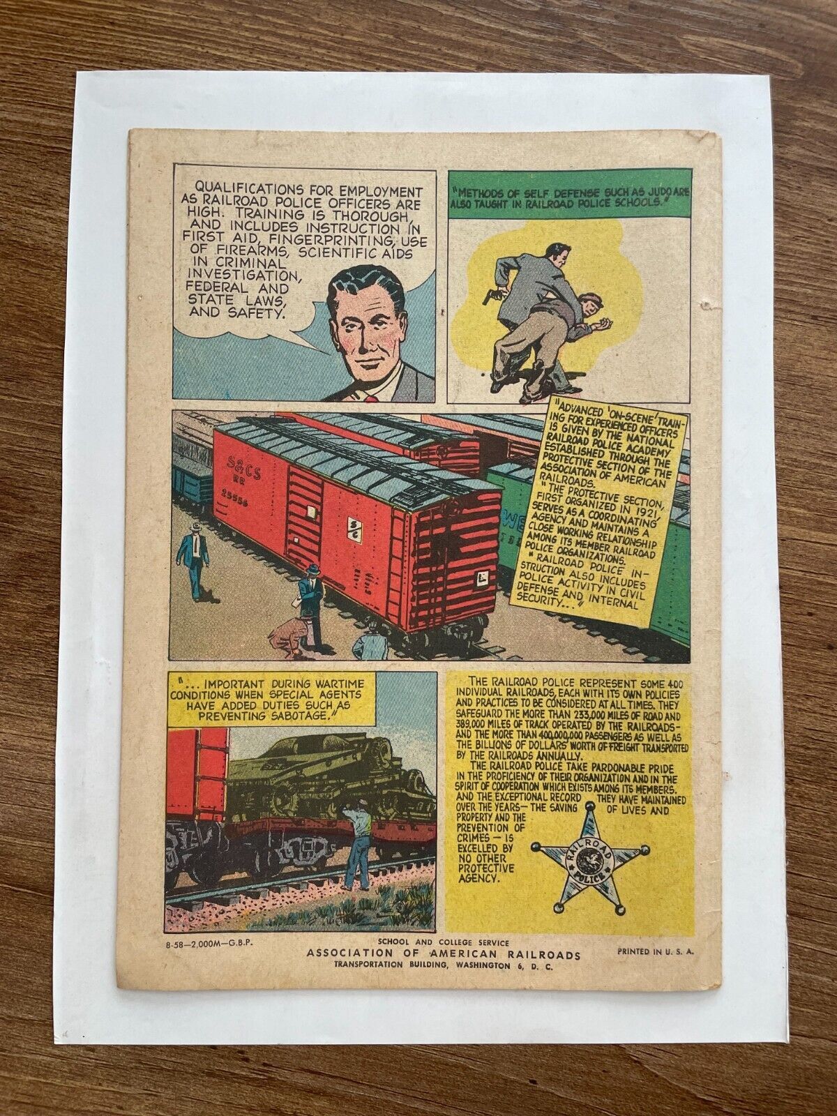 Special Agent Comic Book Picture Story About The Railroad Police VG- 14 ...