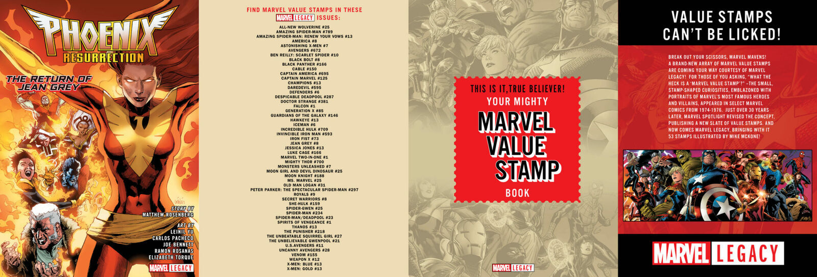 Marvel Legacy Gatefold Value Stamp Book Album (Marvel, 2017) - New ...