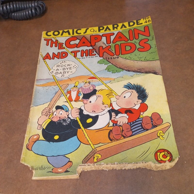 Comics On Parade #46 united 1944 Captain and the Kids Golden age strip ...