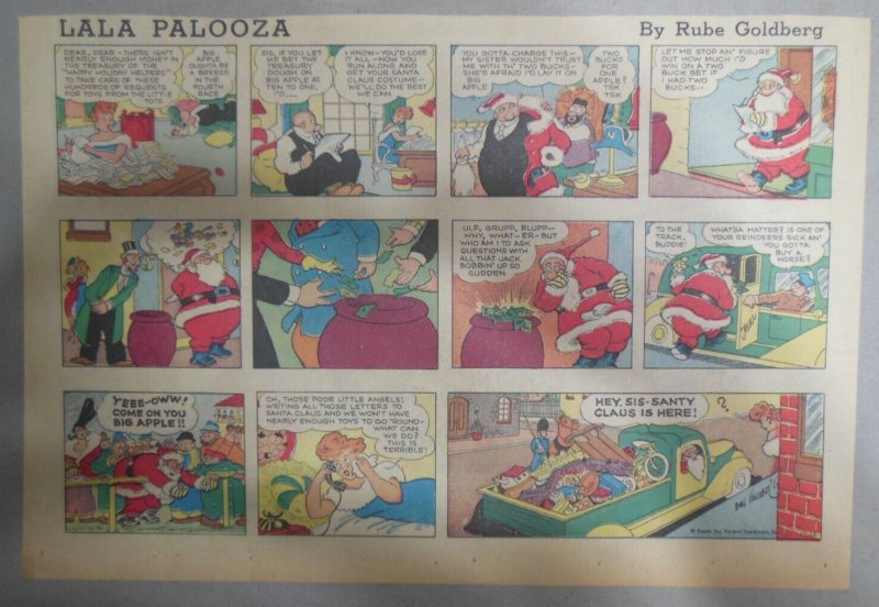 Lala Palooza Sunday by Rube Goldberg from 12/12/1937 Size: 11 x 15 ...