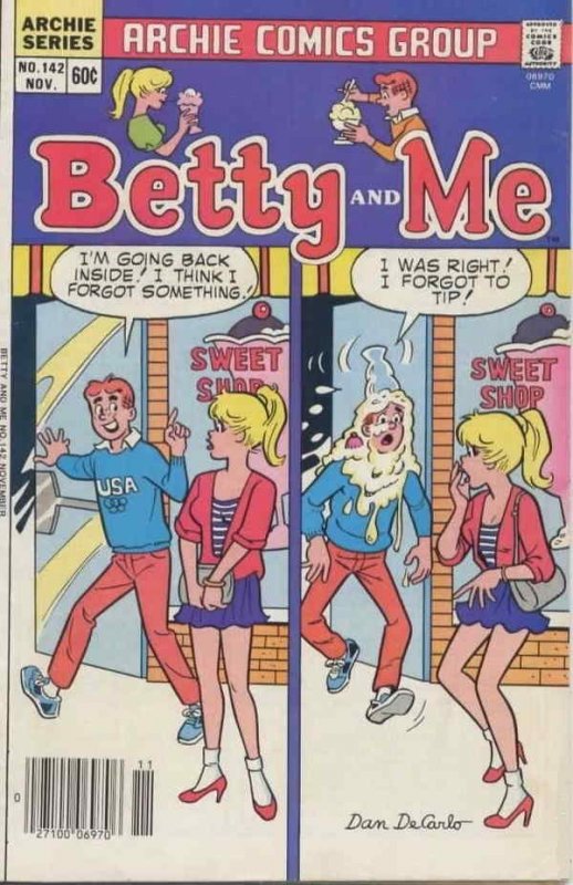 Betty And Me #142 GD ; Archie | low grade comic November 1984 Ice Cream ...