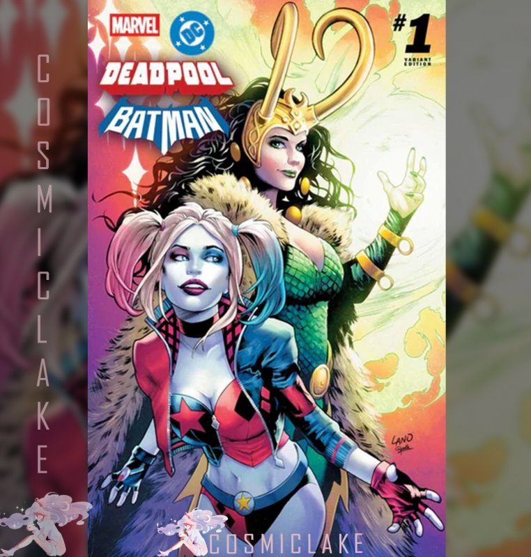 Deadpool / Batman #1 Greg Land Loki Harley Quinn Variant Presale 9/17 ...