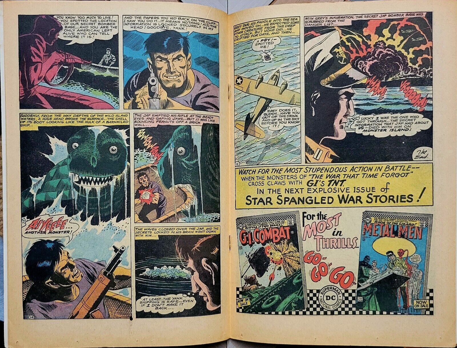 Star-Spangled WAR Stories #130 FN (DC 1967) Dinosaurs Russ Heath Nazis ...