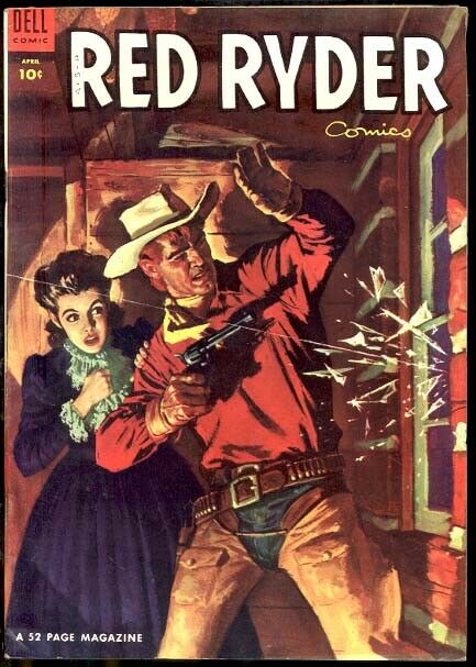 RED RYDER COMICS #129 GREAT WESTERN COVER-1953 - DELL VF- / HipComic