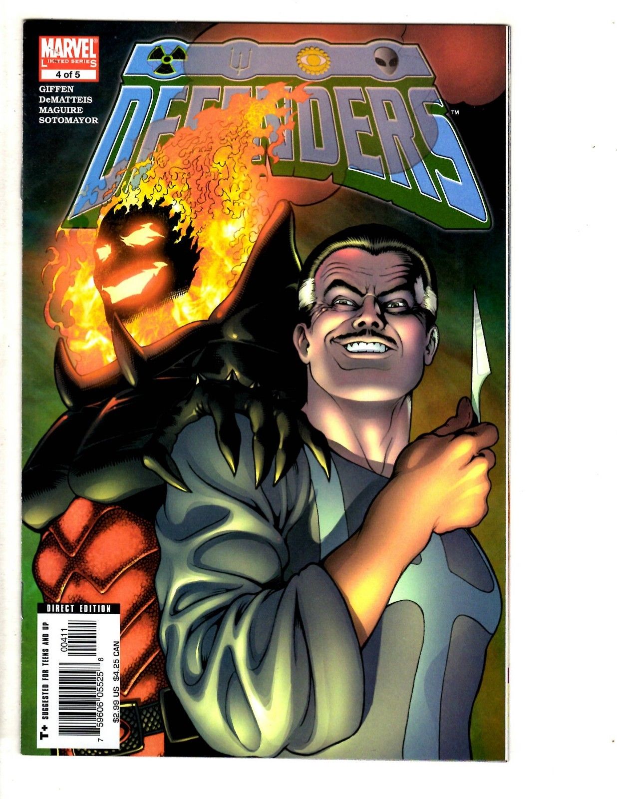 Lot Of 8 Marvel Comic Books Digitek 1 2 3 4 + Defenders 3 4 5 + Diecut ...