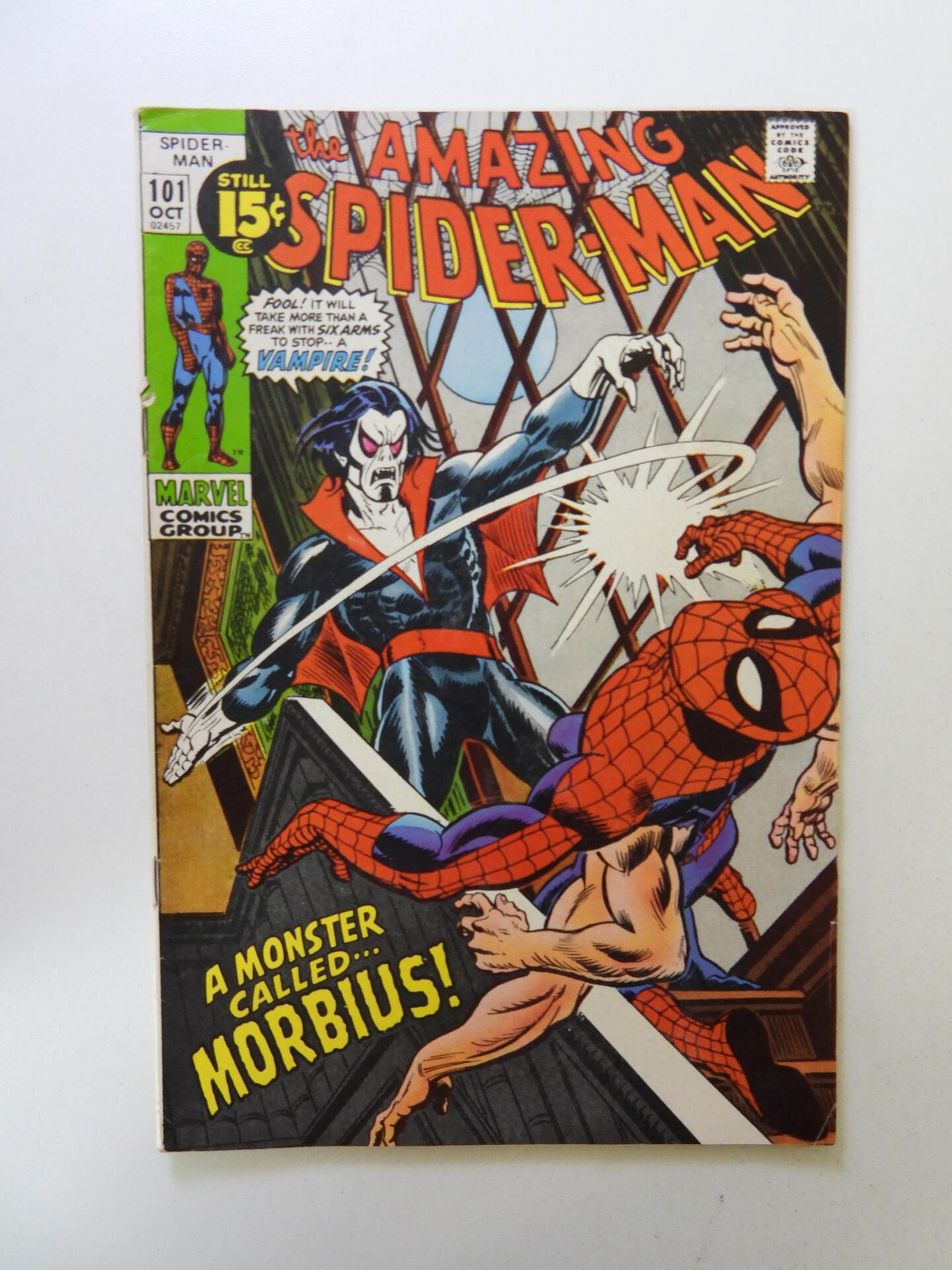 The Amazing Spider-Man #101 (1971) 1st appearance of Morbius FN ...