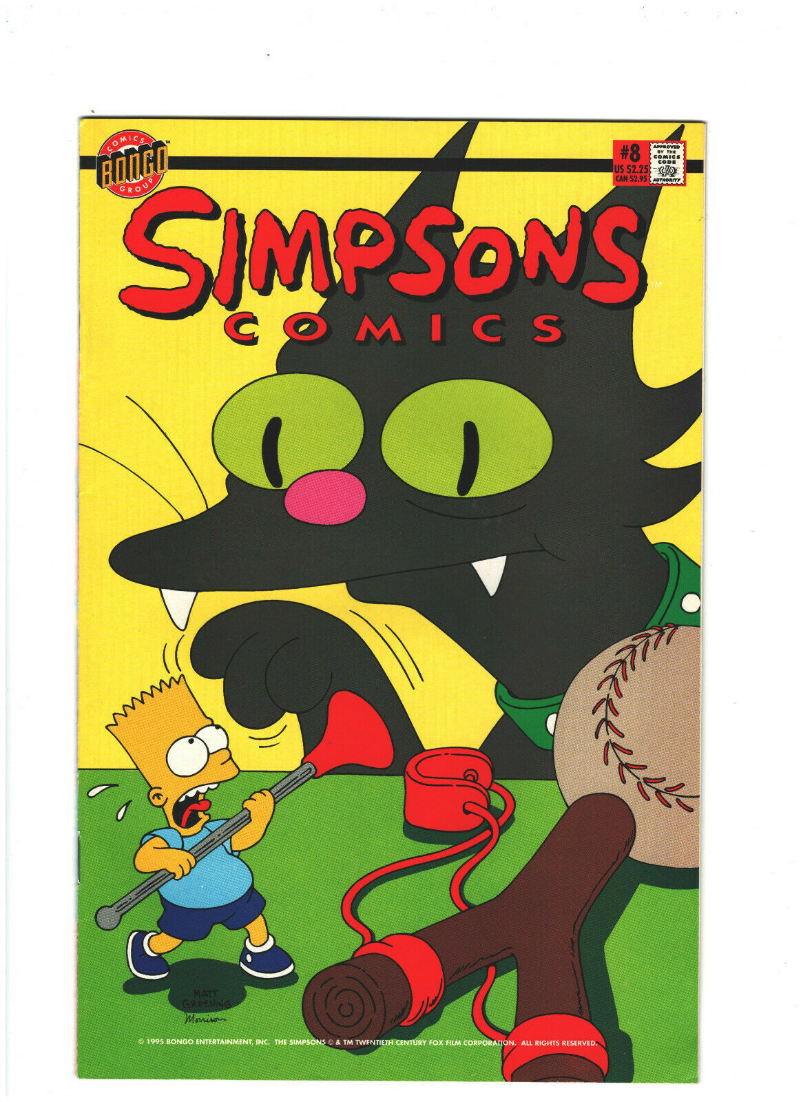 Simpsons Comics #8 VF+ 8.5 Bongo Comics 1995 Edna, Homer & Bart | Comic ...