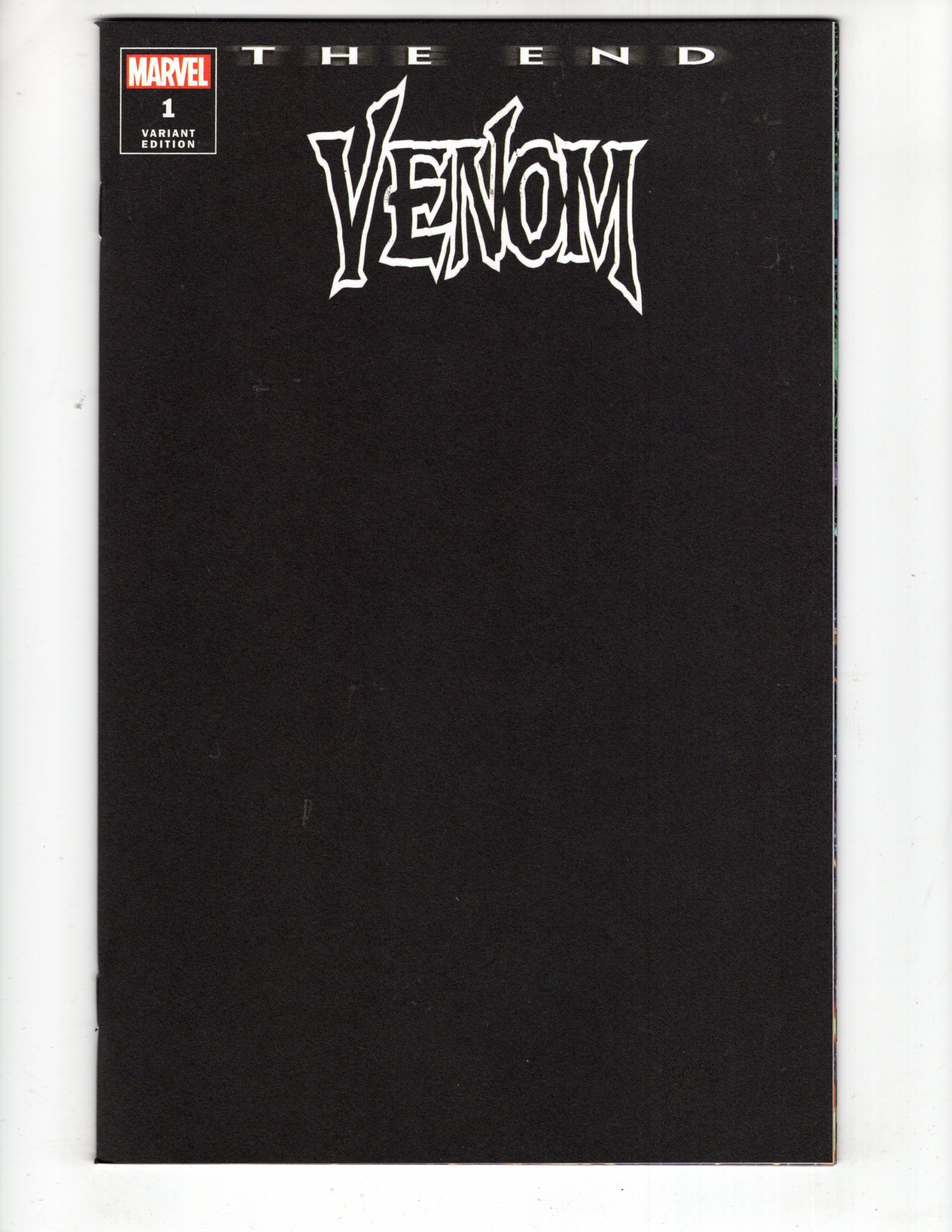 VENOM: THE END #1 - Exclusive Black Blank Variant Cover LTD 3000 / ID ...
