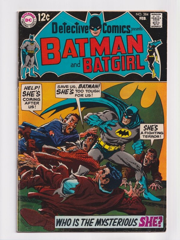 Detective Comics #384 DC Comics 1969 Sharp Copy FN- 1st Batgirl Solo ...