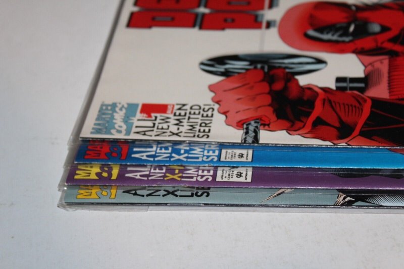 Newsstand Variant Complete Set Deadpool 1 2 3 4 1994 NM BOARDED Comics HTF mini | Comic Books ...