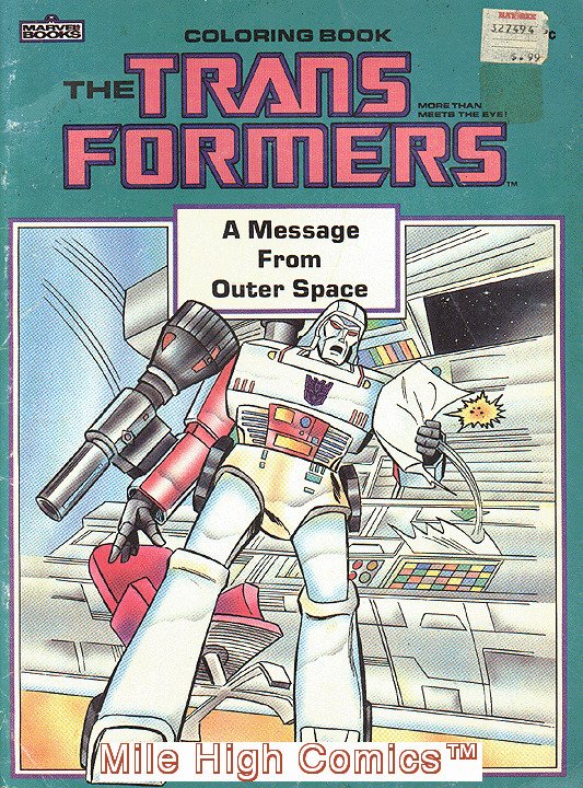 Transformers: a Message From Outer Space Coloring Book (1985 Series #1 ...