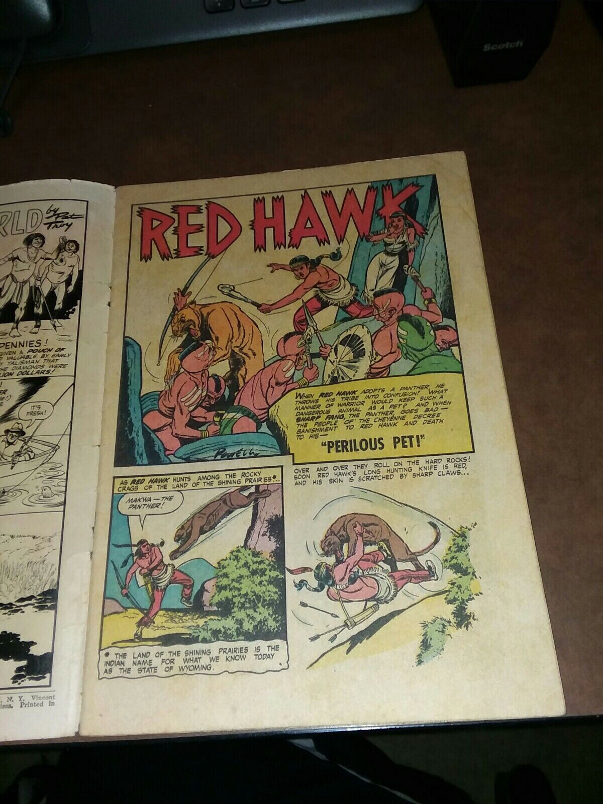 RED Hawk 11 (A1 #90) ME 1953 Golden Age Ghost Rider AD BOB Powell ART ...