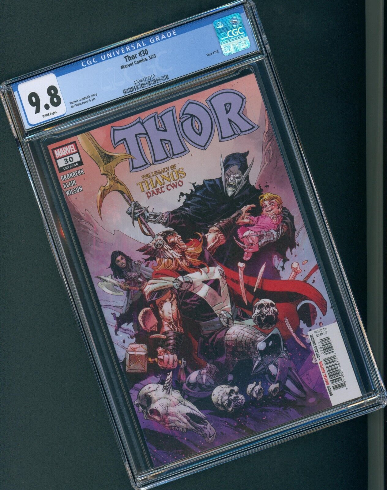 Thor #30 CGC 9.8 Nic Klein Cover A Legacy of Thanos Part 2 Marvel 2023 ...