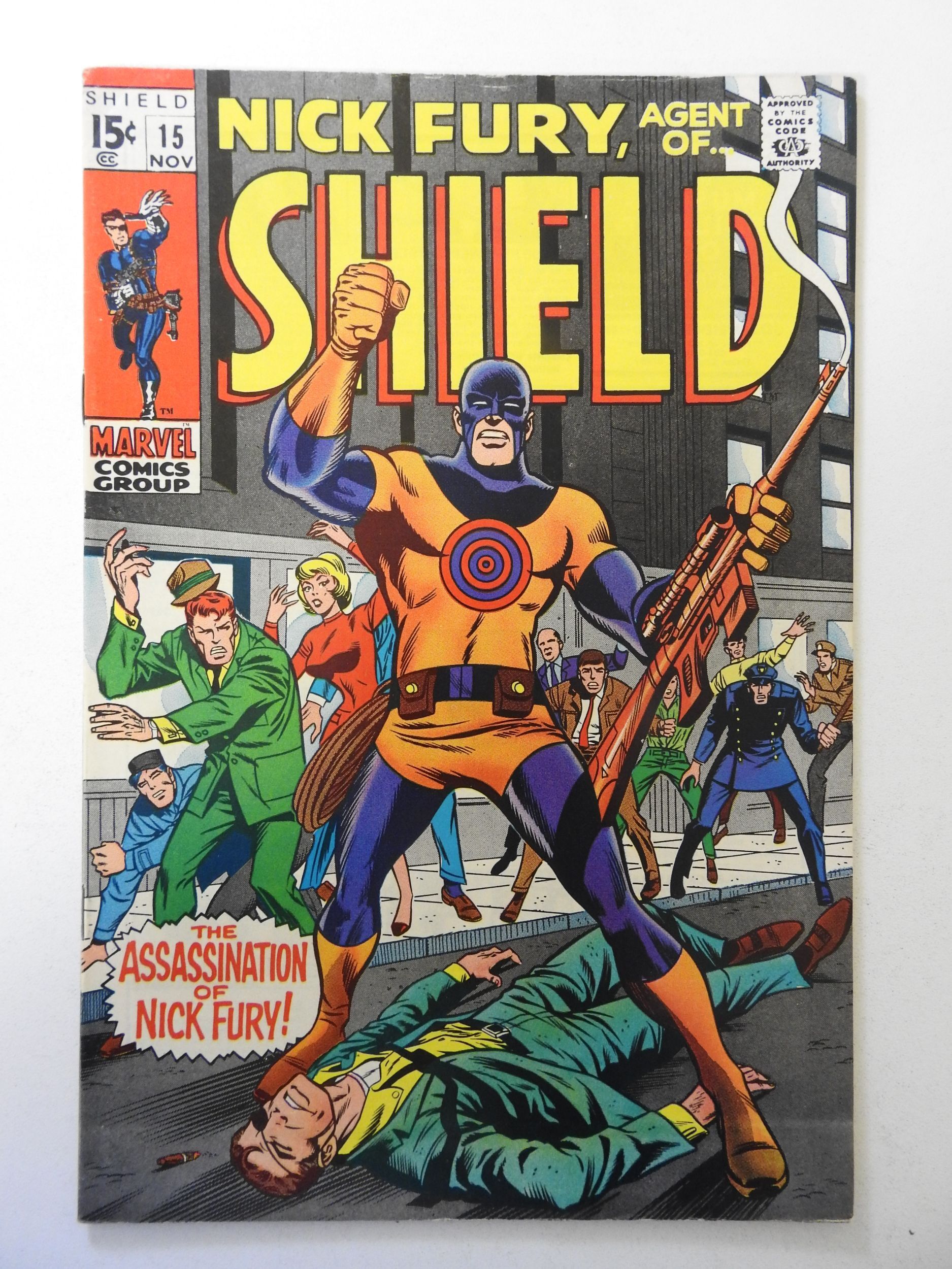 Nick Fury, Agent of SHIELD #15 (1969) FN+ Condition! 1st App of Bullseye! | Comic Books - Silver ...