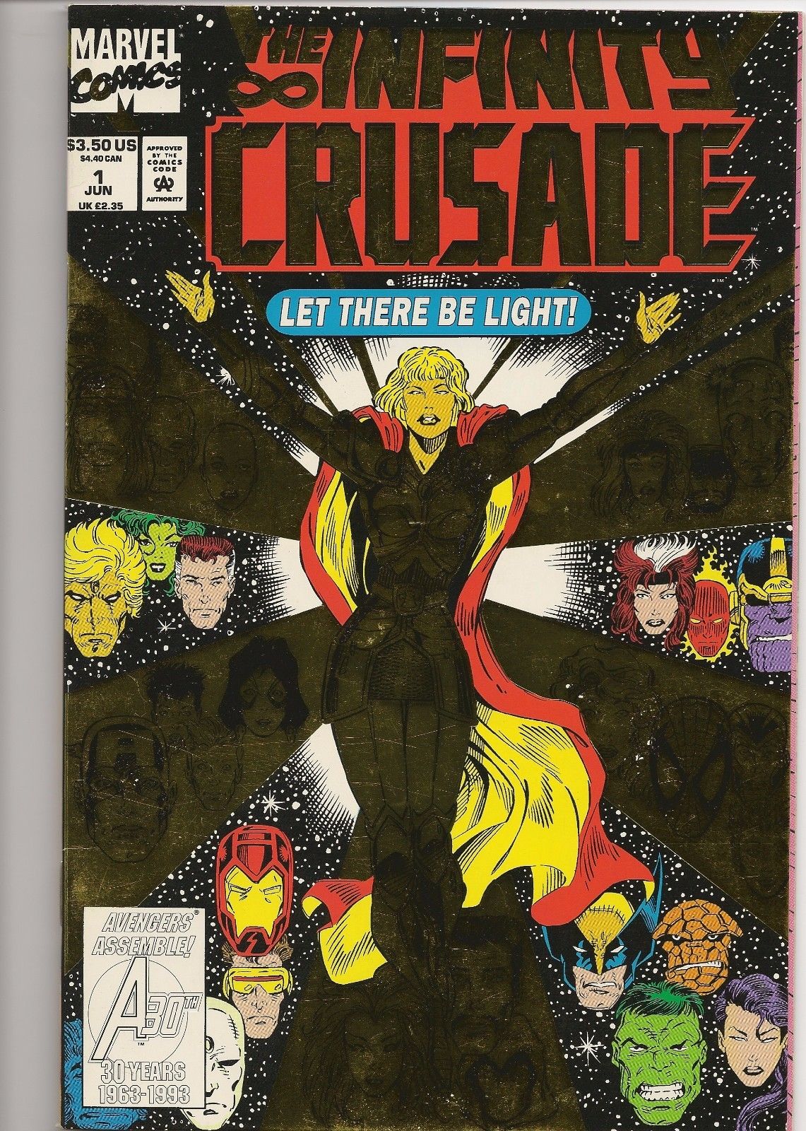 Infinity Crusade #1 June 1993 - Gold Foil Cover - Let there be Light ...