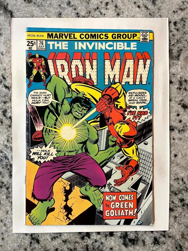 Iron Man # 76 VF Marvel Comic Book War Machine Avengers Hulk Thor X-Men ...