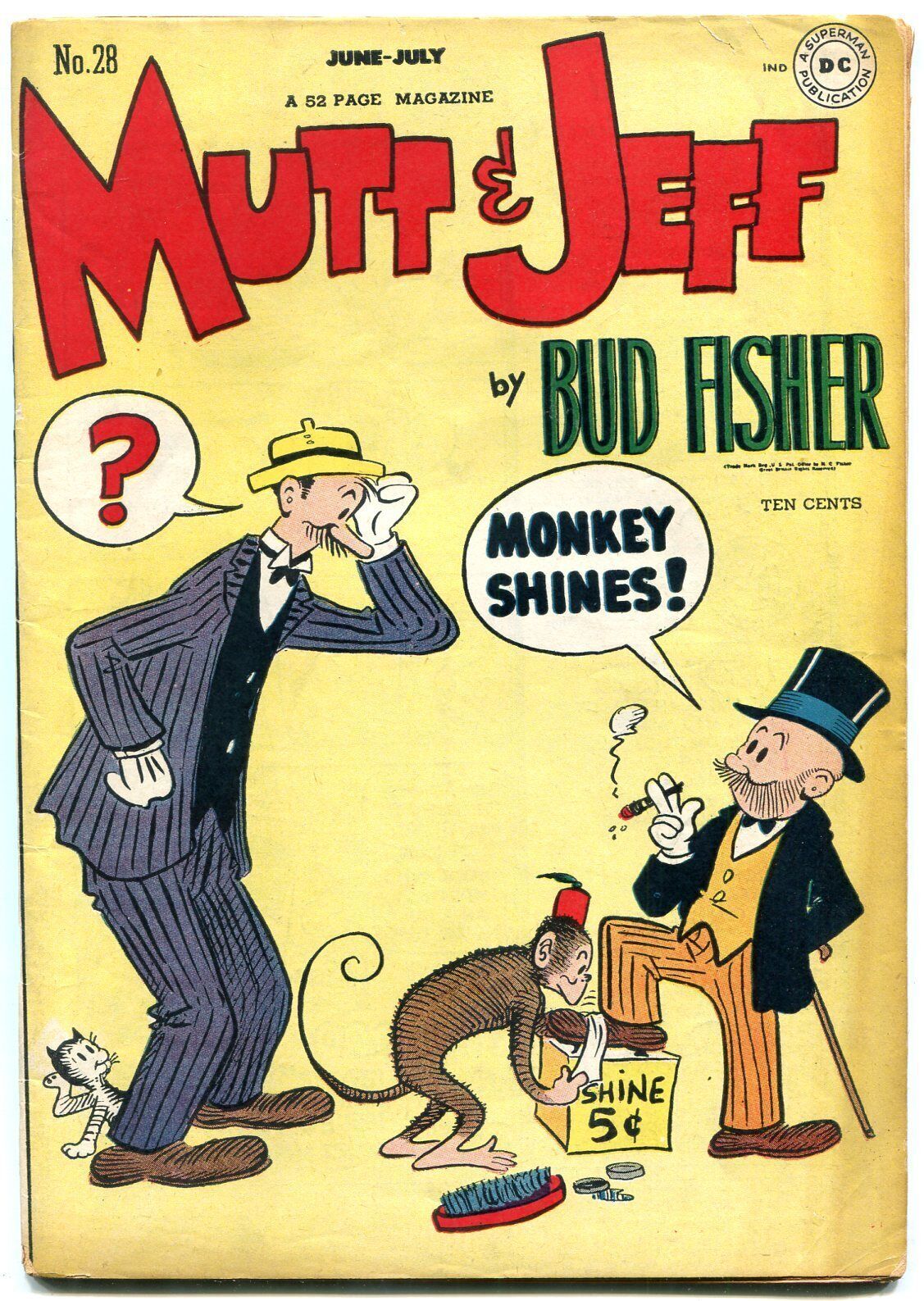 Mutt and Jeff #28 1947-Monkey Shines- DC Golden Age- Bud Fisher FN+ ...
