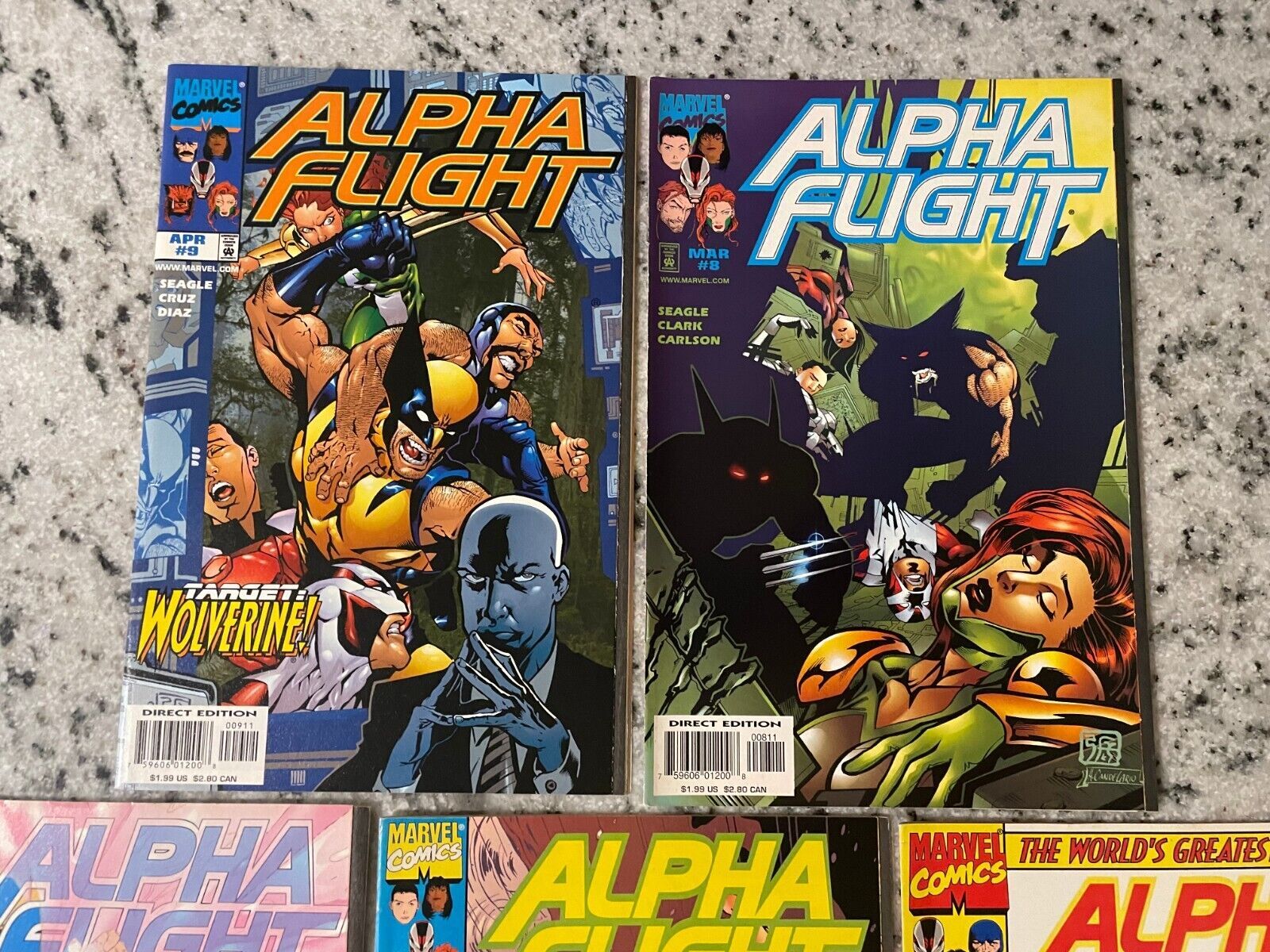 5 Alpha Flight Marvel Comic Books # 5 6 7 8 9 X-Men Wolverine Phoenix ...