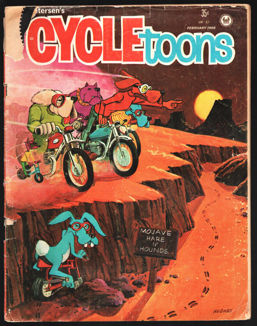 Cycletoons #1 2/1968-Petersen-1st issue-Motorcycle comics Nelson Dewey ...