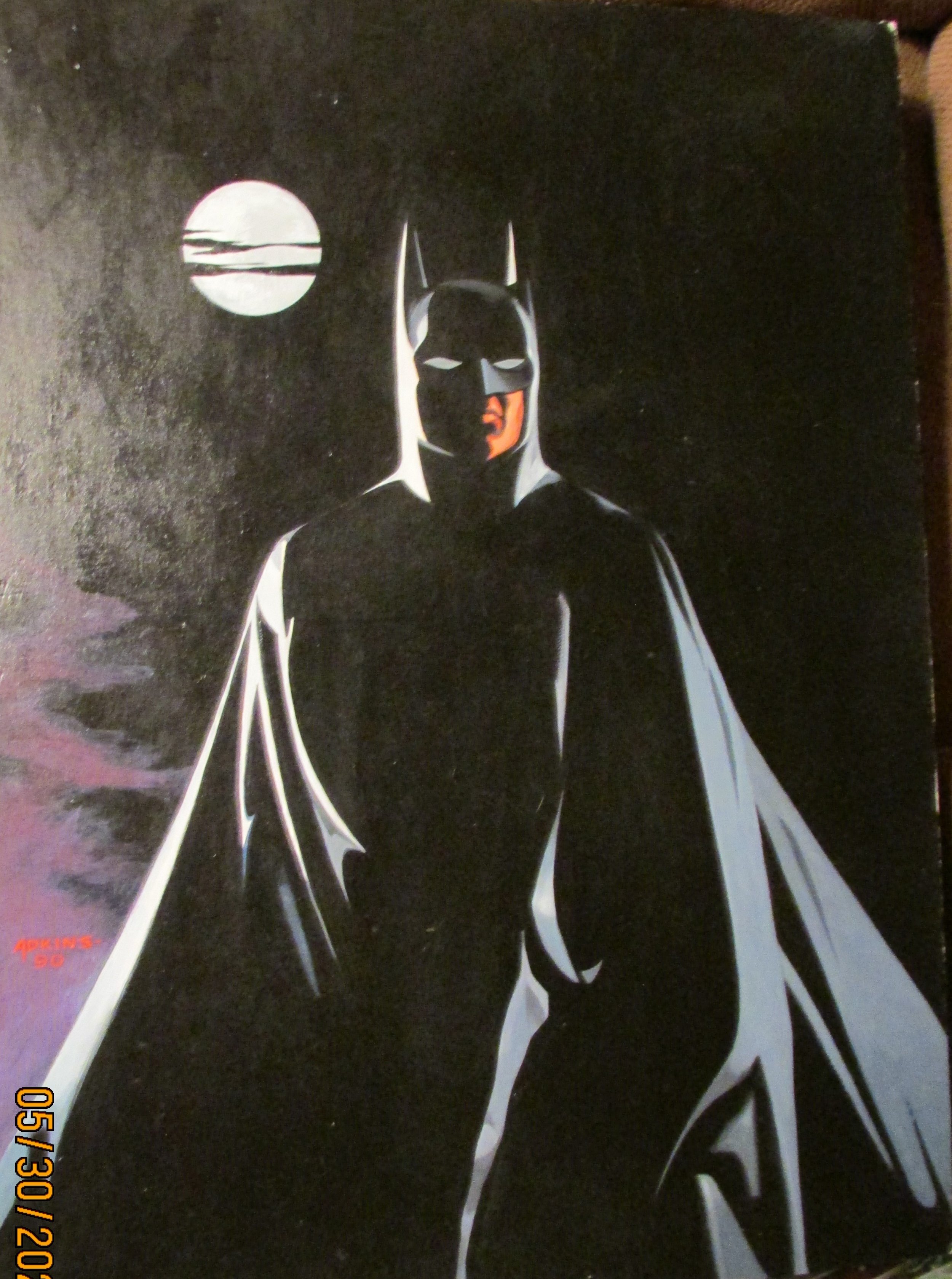 Batman by Moonlight Painting DAN Adkins | Comic Collectibles - Original ...