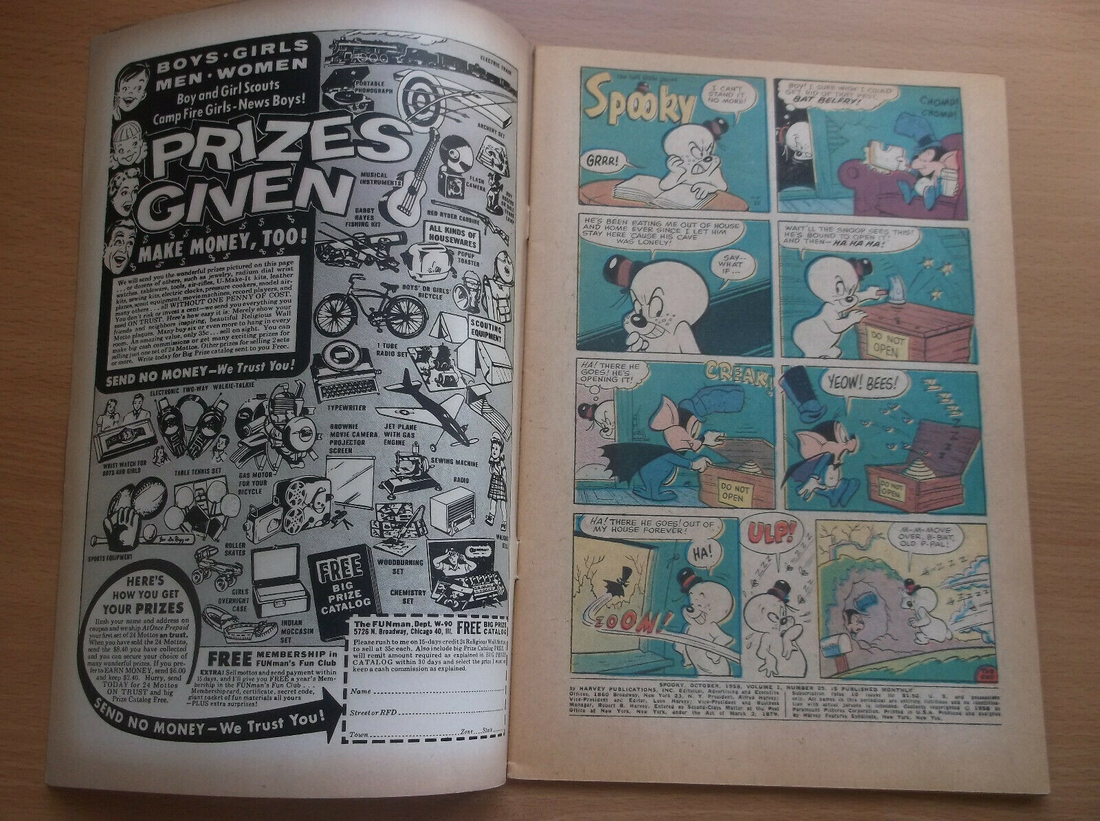 Harvey Comics: Spooky: the Tuff Little Ghost #25, Rare Silver Age, 1958 ...