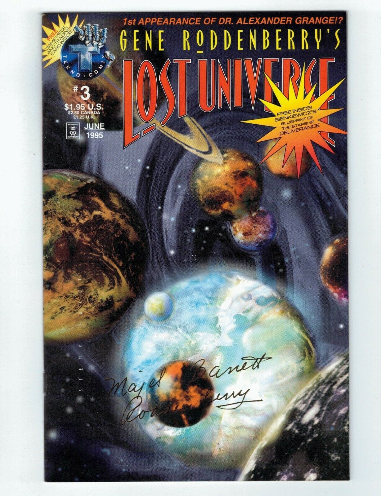 Gene Roddenberry's Lost Universe #3 FN foil stamped autograph variant ...