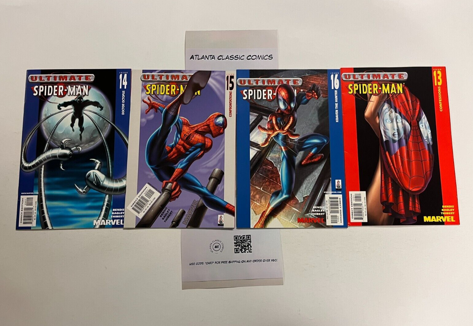 4 Ultimate Spider-Man Marvel Comics Books #13 14 15 16 Bendis Bagley 63 ...