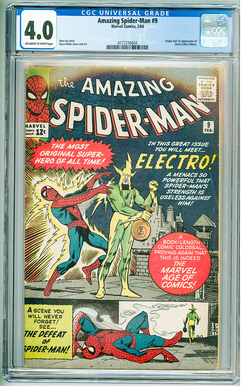 Amazing Spider-Man #9 (1964) CGC 4.0! OW Pages! 1st Appearance of ...
