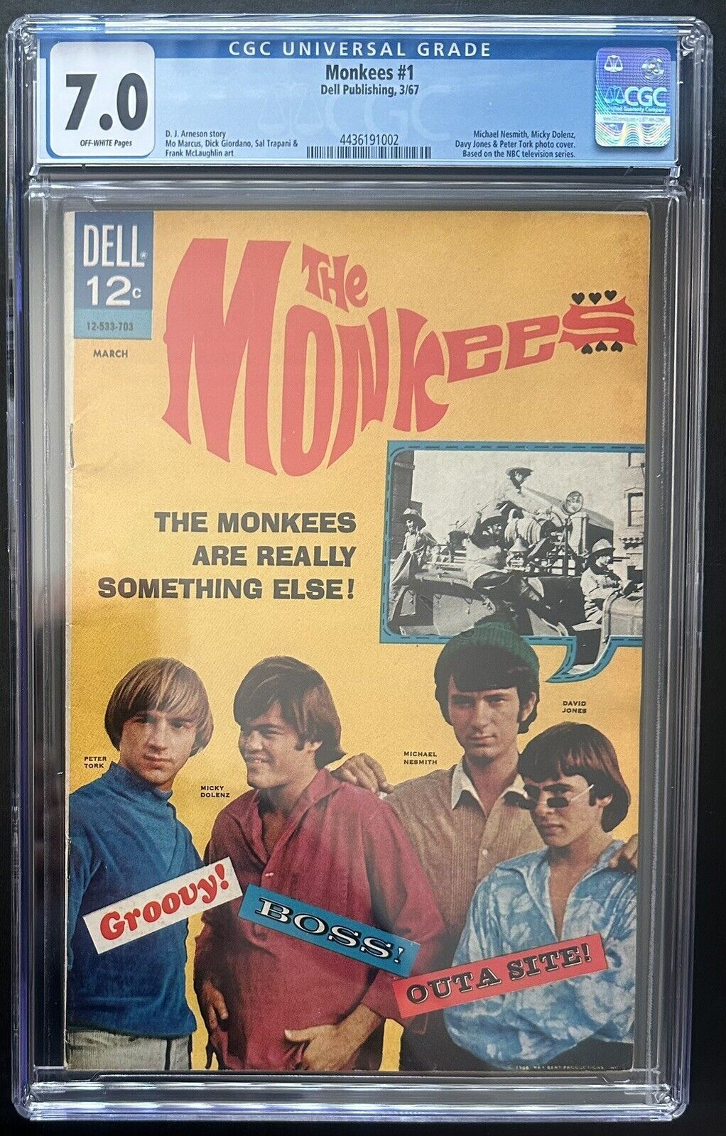 (1967) Dell Publishing ThE MONKEES #1 CGC 7.0 OWP! Photo Cover! | Comic ...