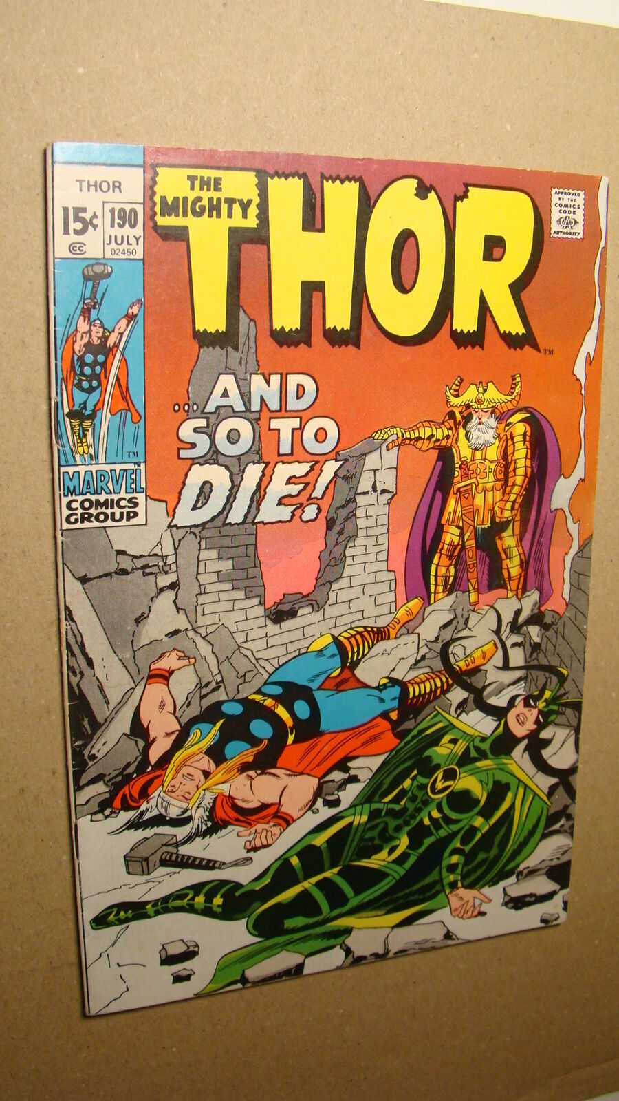 Thor 190 *Nice* VS Hela Goddess of Death Loki Kirby ART 1970 | Comic ...