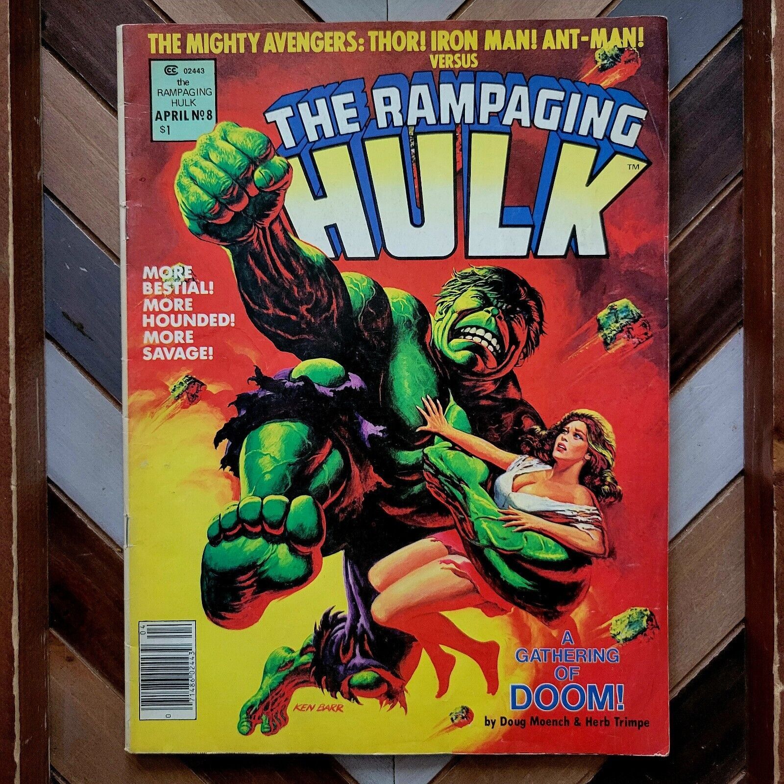 RAMPAGING HULK #8 FN (Marvel Magazine 1978) Death Of Ulysses Bloodstone ...