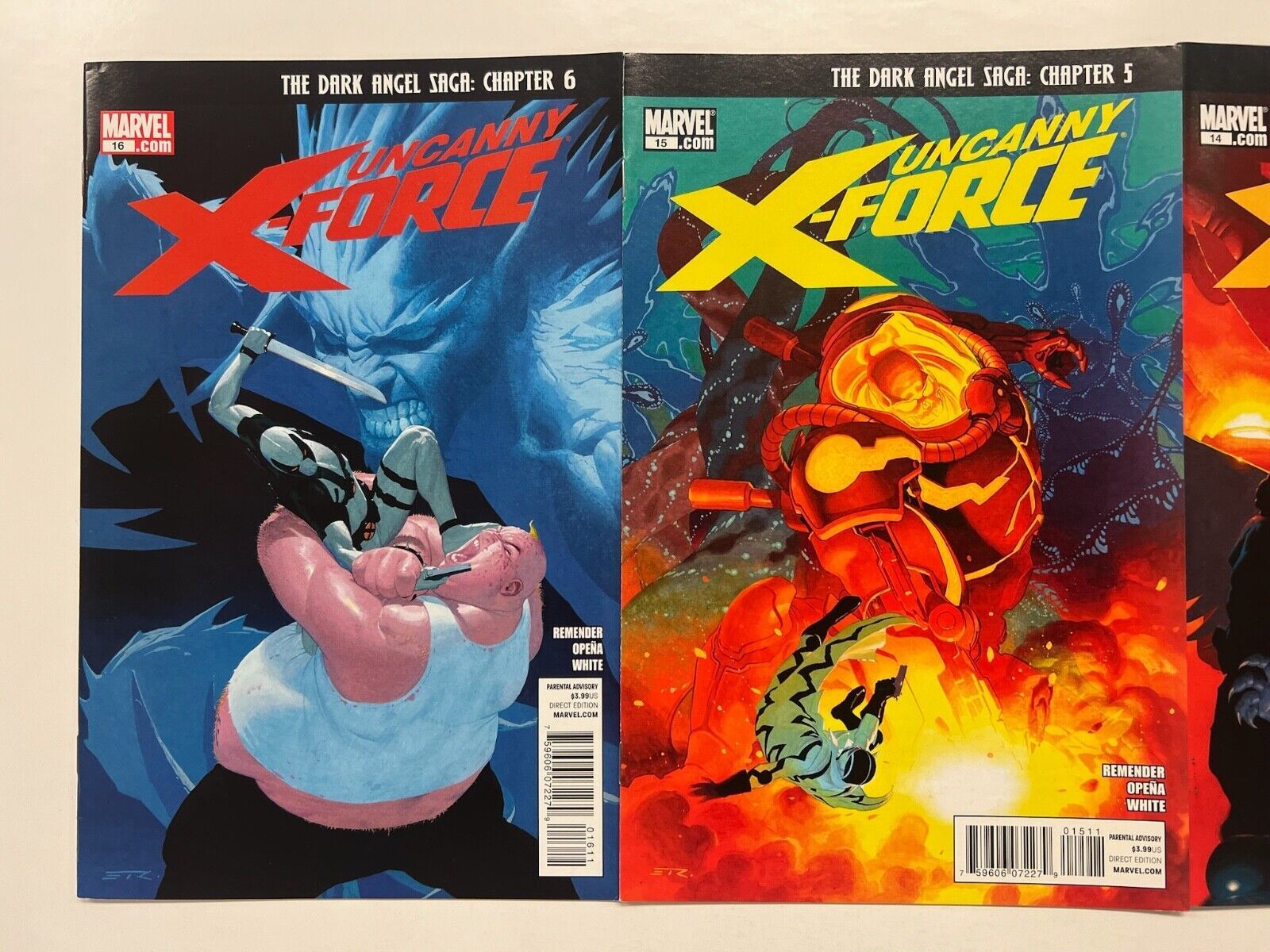 4 Uncanny X-Force Marvel Comic Books # 13 14 15 16 Avengers Defenders ...